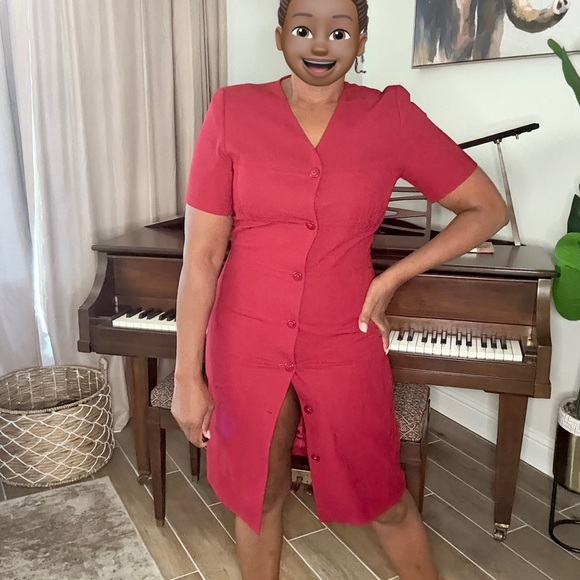 Kasper | Dresses | Vintage Kasper Red Dress | Poshmark